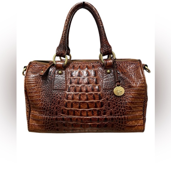 Brahmin | Bags | Brahmin Crocodile Embossed Leather Handbag | Poshmark